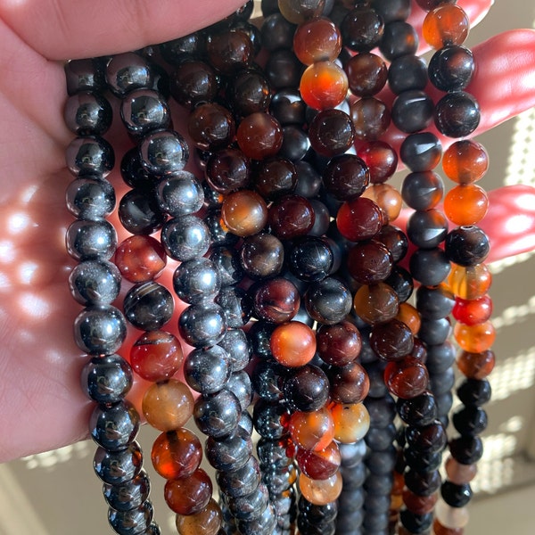 Natural 8mm 15.5 Inches Dream Agate Round Beads Genuine Gemstone - Etsy