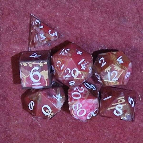 Patchwork Circus - Dnd Single D20 - Sharp Edge Polyhedral Handmade ...