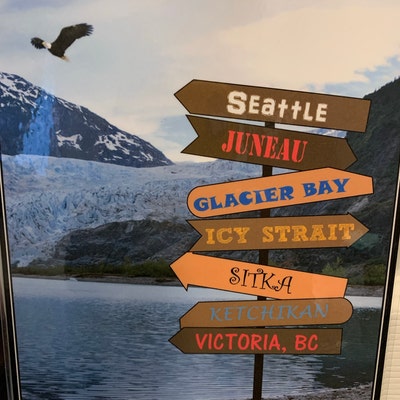 Alaskan Cruise Direction Sign Post Magnet With Ports of Call - Etsy