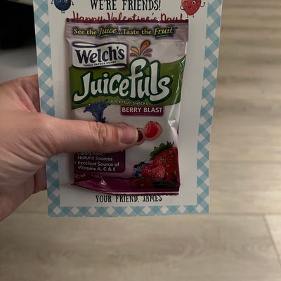 Valentines Day Fruit Snack Card Printable I'm so Berry Happy We're ...