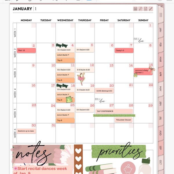 Days of the Week Script Stickers for Digital Planning Pre Cropped ...