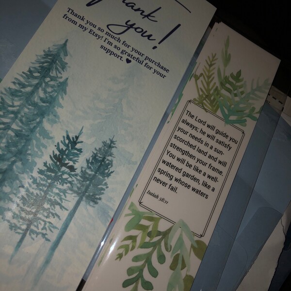 Botanical Bible Verse Bookmarks Set - Watercolor Christian Gift ...