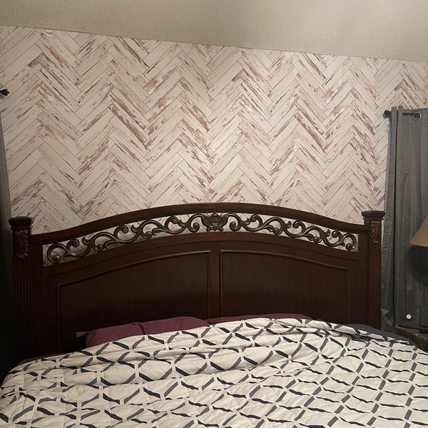 Herringbone Wallpaper | Peel and Stick Wallpaper | Removable for ...