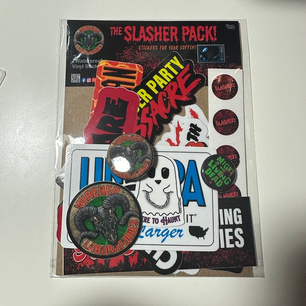 Slasher Classics Horror Movie Logos 12 Sticker Pack! "i'd Rather Be ...