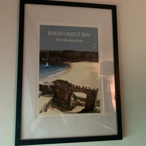 Beautiful Barafundle Bay Travel Wall Art Poster Print (south West Wales ...