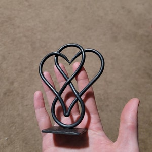 Forged Iron Heart Wall Artwork Personalized Metal Sculpture Wedding ...