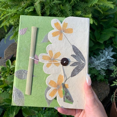 Handmade Floral Journal Beautiful Notebook Handmade Paper Notebook ...