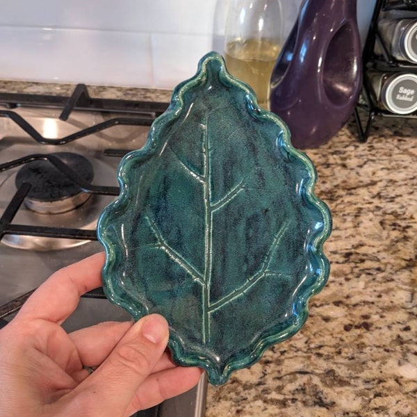 Ceramic Acorn Spoon Rest Handmade Woodland Kitchen Decor Pottery ...