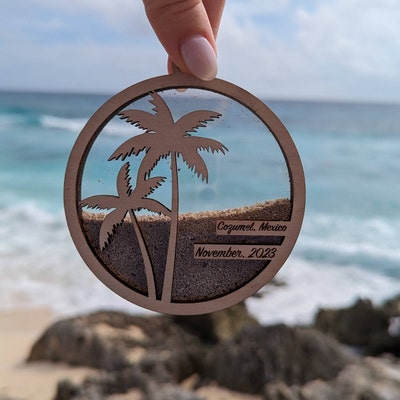 Beach Keepsake, Sand Jar, Beach Wedding Favor, Family Vacation Ornament ...