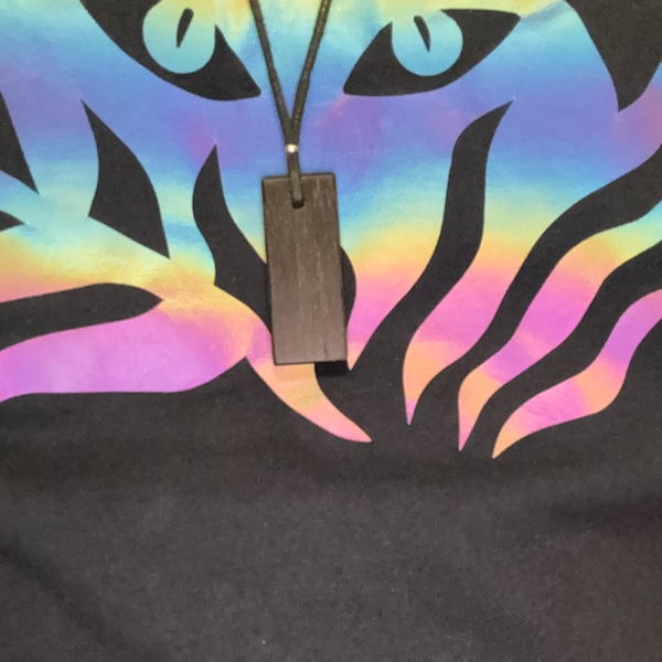 7000 Year Old Irish Bog Oak Necklace With Copper Inlay, Handcrafted ...