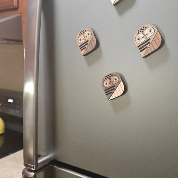 Potted Plants Wood Inlay Magnet Set of 4 - Wooden Cactus Fridge Magnets ...