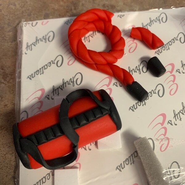 Gym Equipment Cake Toppers | Fondant Toppers - Etsy