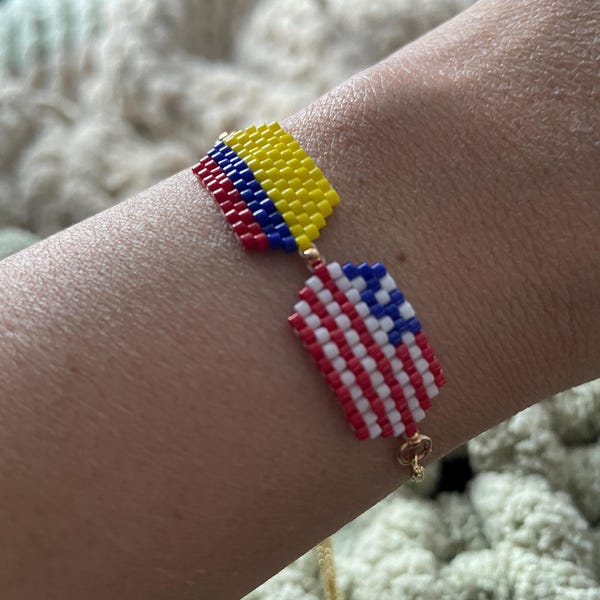 Miyuki Beads Country Flags Bracelet. National Flag Beaded Bracelet ...