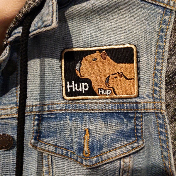 Hup Hup! - Cute Capybaras - High Quality Shiny Iron on Patch. - Etsy