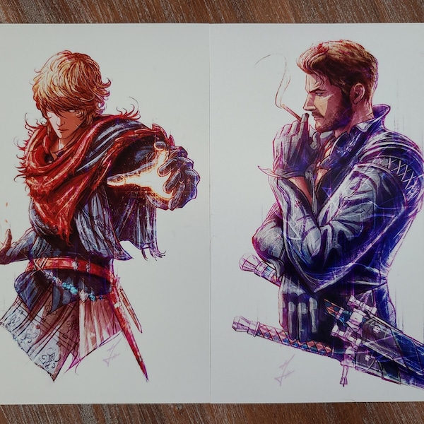 Final Fantasy XVI Joshua- Limited Edition Fine Art Sketch Print -FFXVI ...