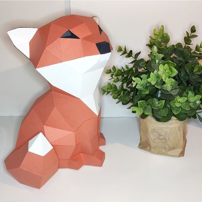 Fennec Fox Pose 1 Paper Model 3D Papercraft Tempalte PDF - Etsy