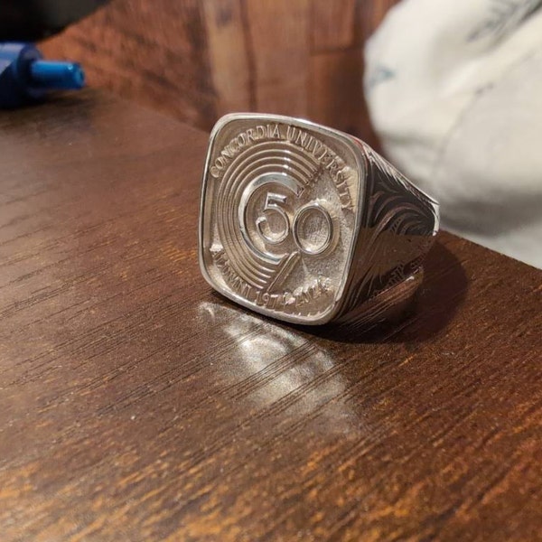 Personalized Gold Signet Ring Custom Engraved, Family Crest Ring, Coat ...