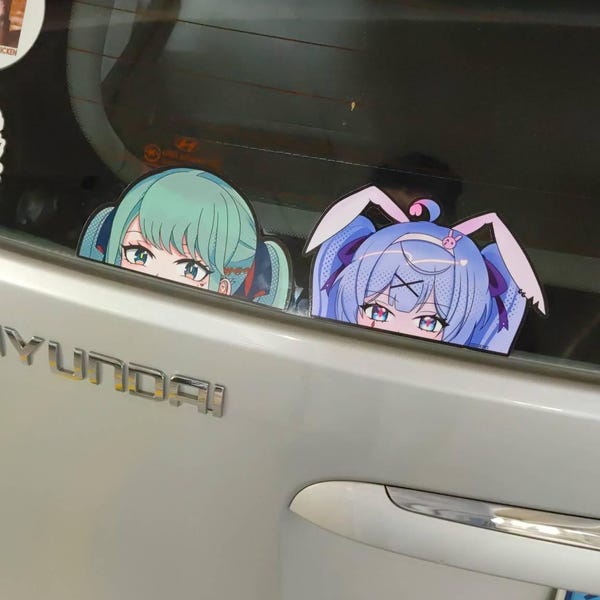 Miku Rabbit Hole Sticker |rabbit Hole Miku Peeker Sticker | Hatsune ...