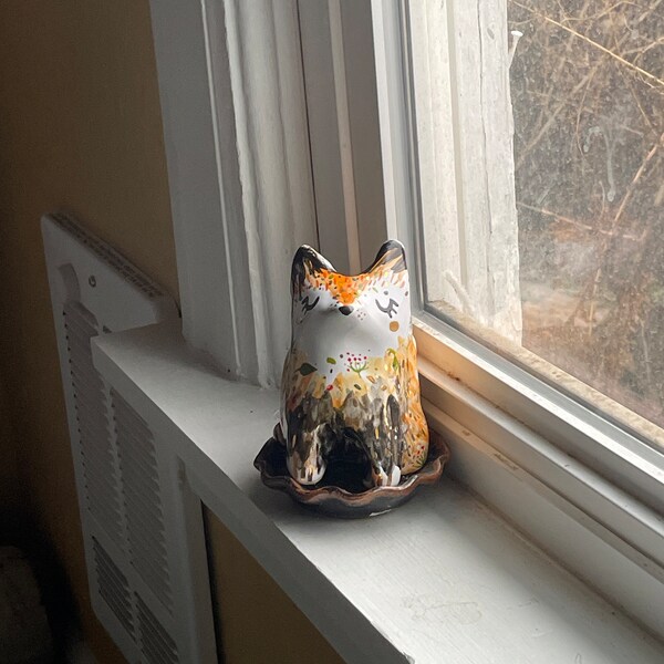 Otter Figurine, Ceramic Otter, Moon Phases,galaxy Figurine, Ceramic ...