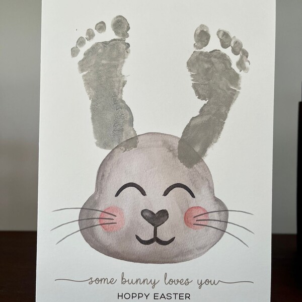 4 X Easter Handprint Footprint Craft Art PACK / Bunny Carrot Chick ...