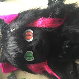 Custom Furry Mask With Black Hair for Girl,kig Fursona Head , Kig ...