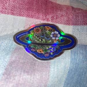 Holographic Saturn Sticker Space Stickerstickers for Hydroflask Laptop ...