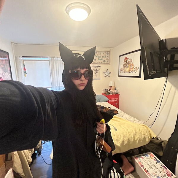 Bat Hood Cat Hood Vintage Bat Hood Bat Bonnet - Etsy