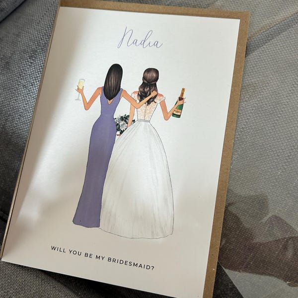 Personalised Will You Be My Bridesmaid Card, Bridesmaid Proposal Cards ...