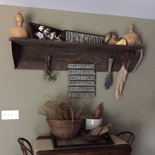 Aged Primitive Early Looking DRY GOODS Wood Sign Custom Personalized ...