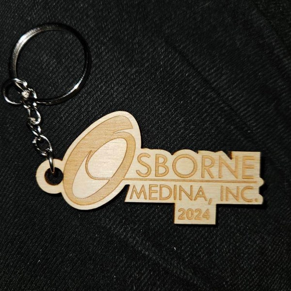 Custom 2-side Engraved Wood Keychains | Branded & Logo Keychains ...
