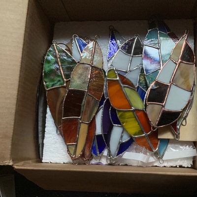 Stained Glass Feathers - Etsy