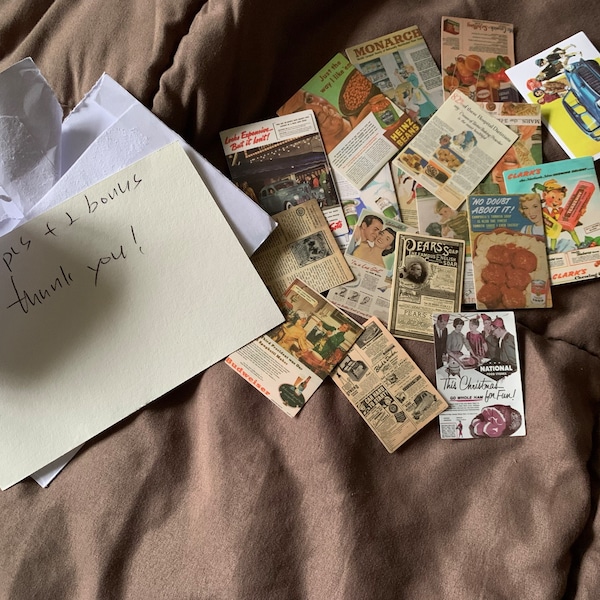 20 PC Cool Retro Advertisings, Old Movie Posters Newspaper Clips From ...