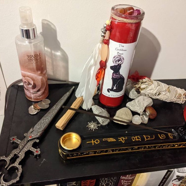 Bast Goddess. Bastet Candle. Bastet Ritual Candle. Family Candle. Joy ...