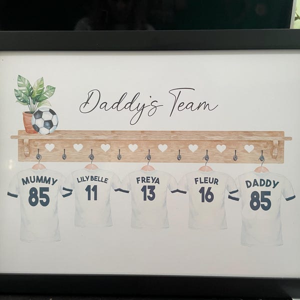 Fathers's Day Print of Child's Drawing Images Personalised Including ...