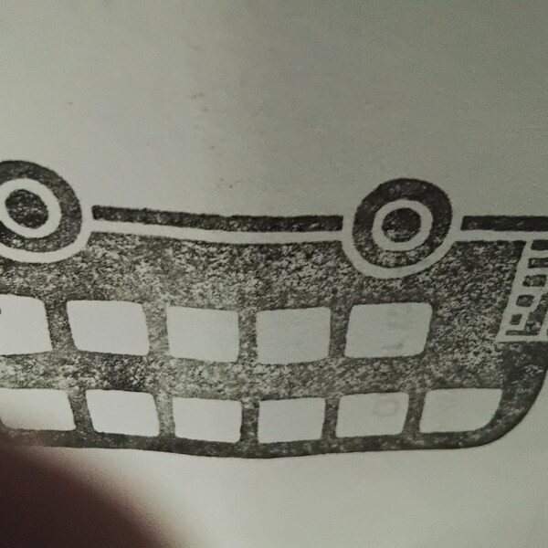 London Bus Rubber Stamp - London Transport - Red Bus Rubber Stamp ...