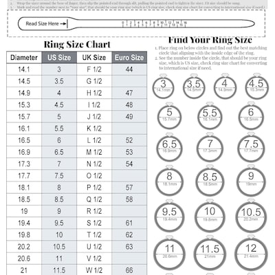 International Ring Size Conversion Chart Printable Ring Size Table Ring ...