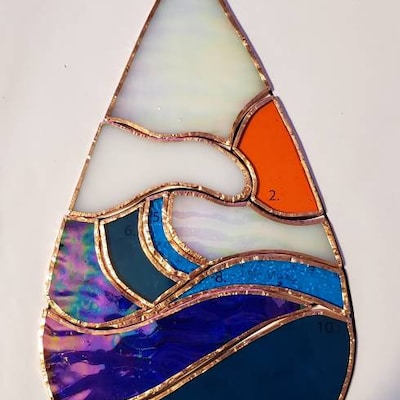 PATTERN Drop of Ocean Stained Glass Pattern Digital Download: Hobby ...