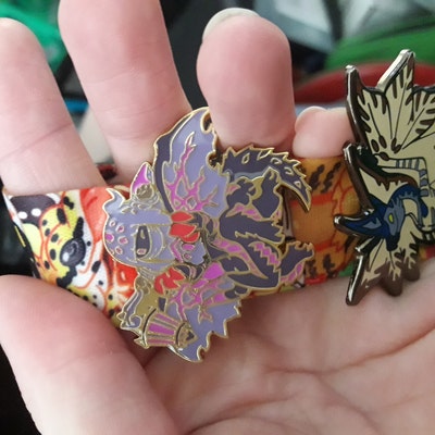 Monster Hunter Enamel Pins 2 X 1.5 Inch - Etsy