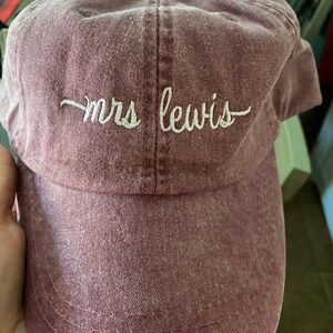 Personalized Baseball Hat, Custom Baseball Cap, Handwriting Script ...