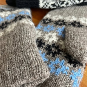 Knit Wool Mittens, Soft Lamb Wool With Wool Lining Inside, Keeps Your ...