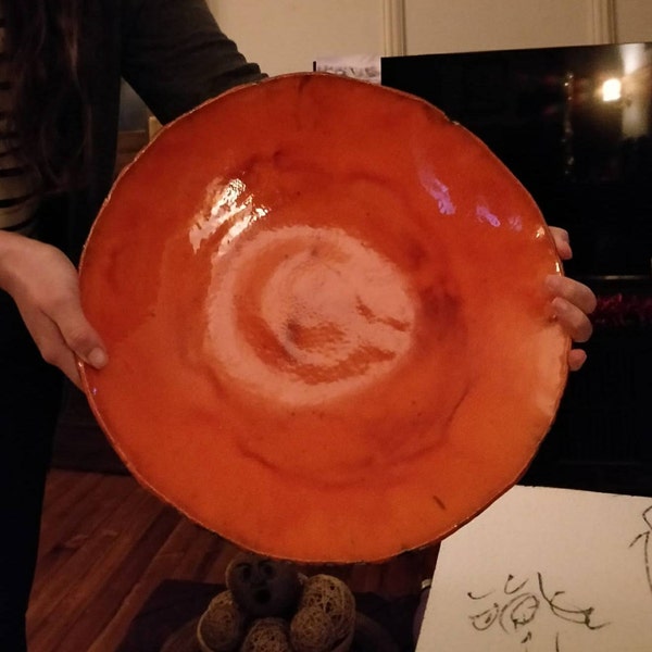 Large Ceramic Platters, Handmade Pottery Serving Plate, Contemporary ...