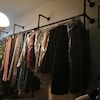 Hanging Coat Rail From Pamo. Designs Black Clothes Rail Made of Steel ...