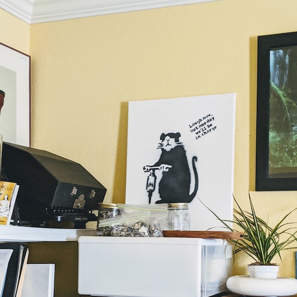 Banksy Punk Winston Churchill Stencil - Etsy