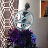 Pentagram Tree Topper Pentacle Reversible • Gothic Holiday Home Decor ...
