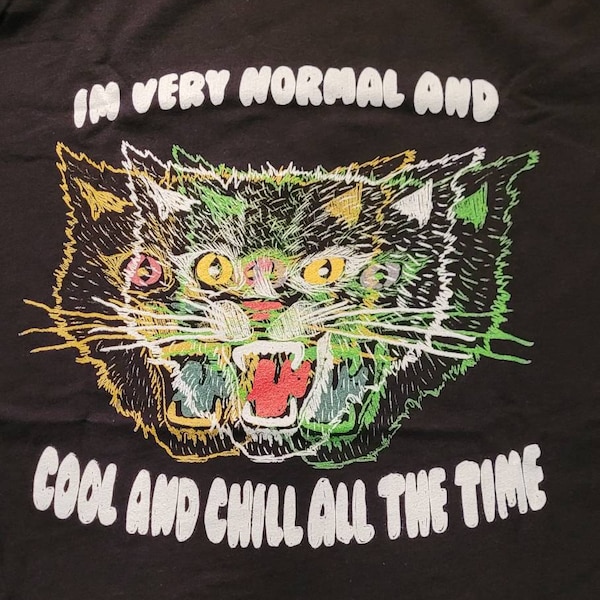 Unisex Cat Graphic T-shirt - 'very Normal and Cool' - Etsy Australia