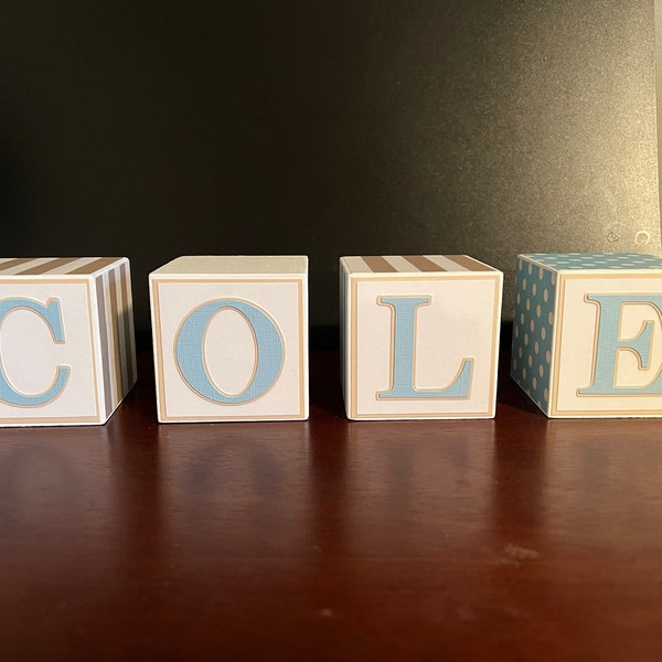 Custom Baby Name Blocks Baby Gift Baby Shower Newborn Nursery ...