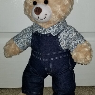 TEDDY BEAR DUNGAREES overalls Pdf Pattern. Fits 15-18 Inch Teddy Bears ...