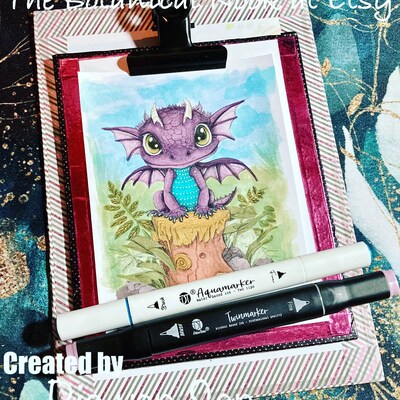 24 Baby Woodland Dragon Fantasy Coloring Page Book, Adults Kids Instant ...