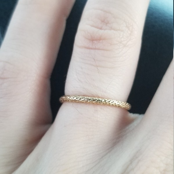 Thick Gold Ring, Gold Ring, 14k Gold Filled Ring, Gold Stack Ring ...
