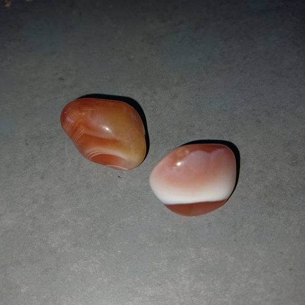 Pink Apricot Agate Crystal - Tumbled Stone - Polished Stone - Gemstone ...